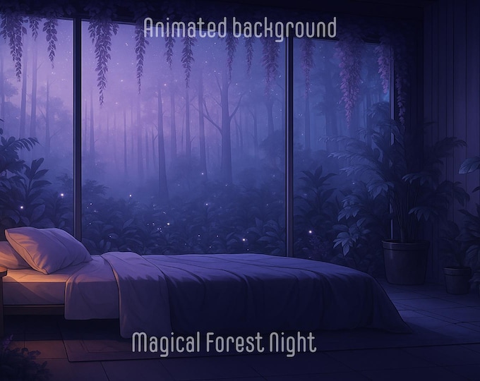 Vtuber Animated Background | Magical Forest Animated Background ...