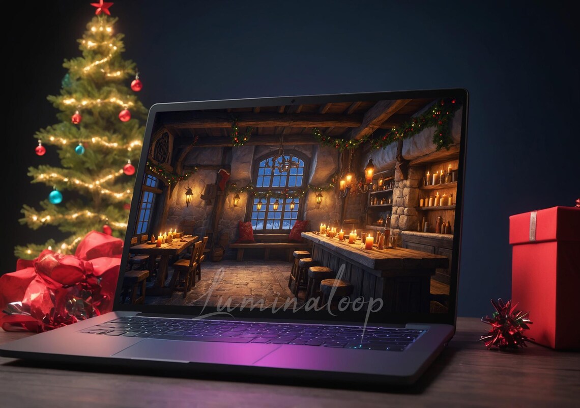 Animated Magical Tavern Christmas Background – Cozy Fantasy Tavern ...
