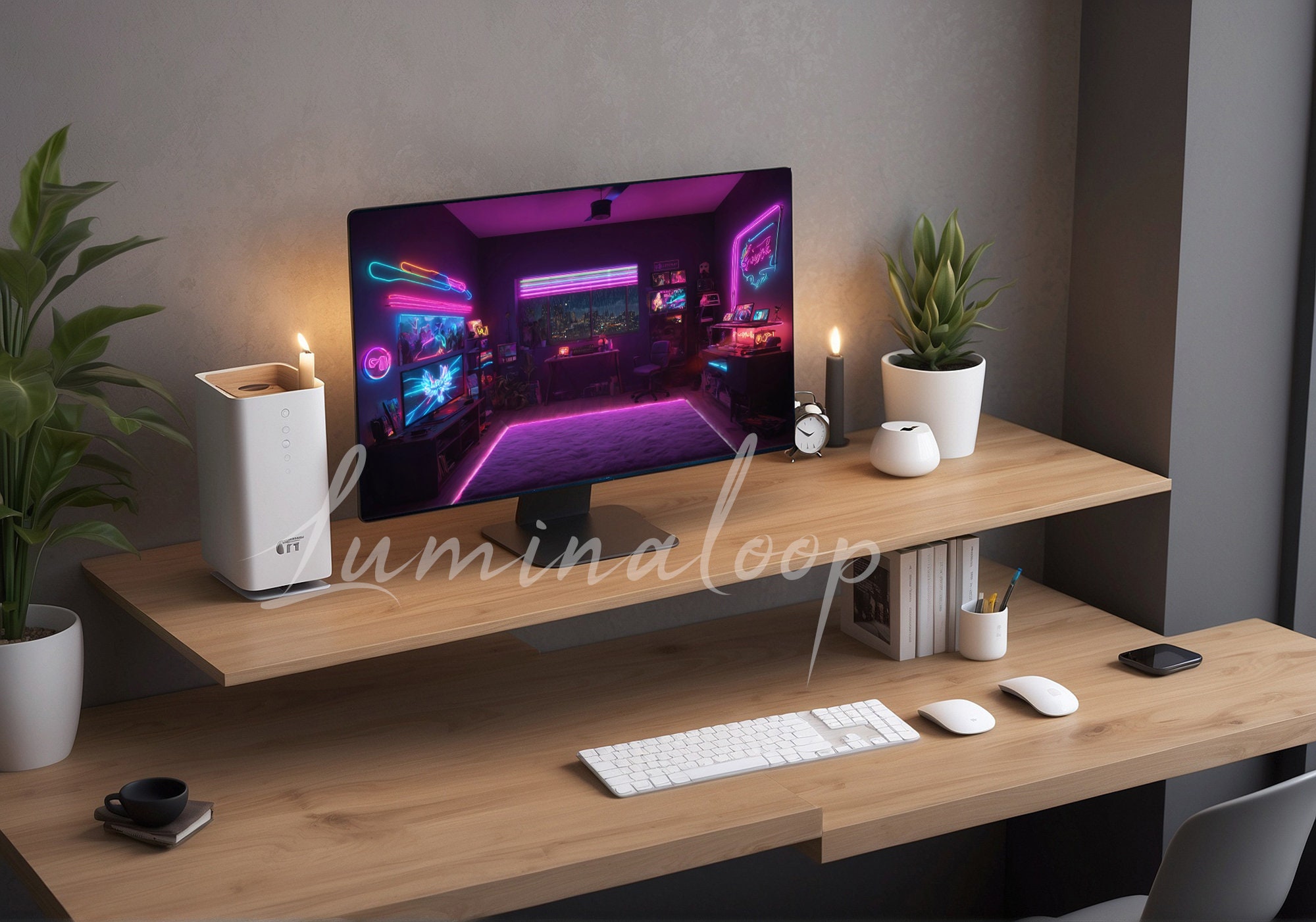 ANIMATED BACKGROUND | Bedroom Illuminations, Glowing Dreams | Lofi Cozy ...