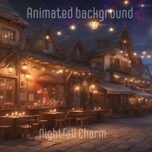 ANIMATED BACKGROUND | Nightfall Charm | Lofi Cozy Looped Vtuber Twitch ...