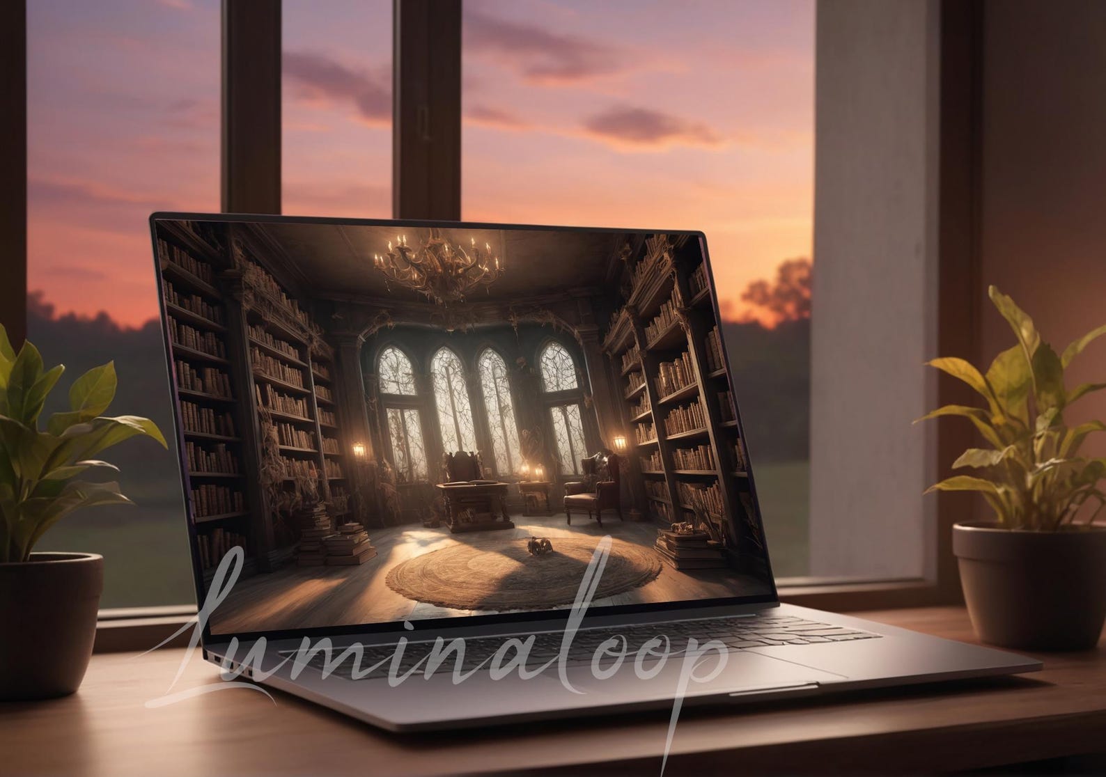 ANIMATED BACKGROUND |magical Nook | Lofi Cozy Ambience Looped Vtuber ...