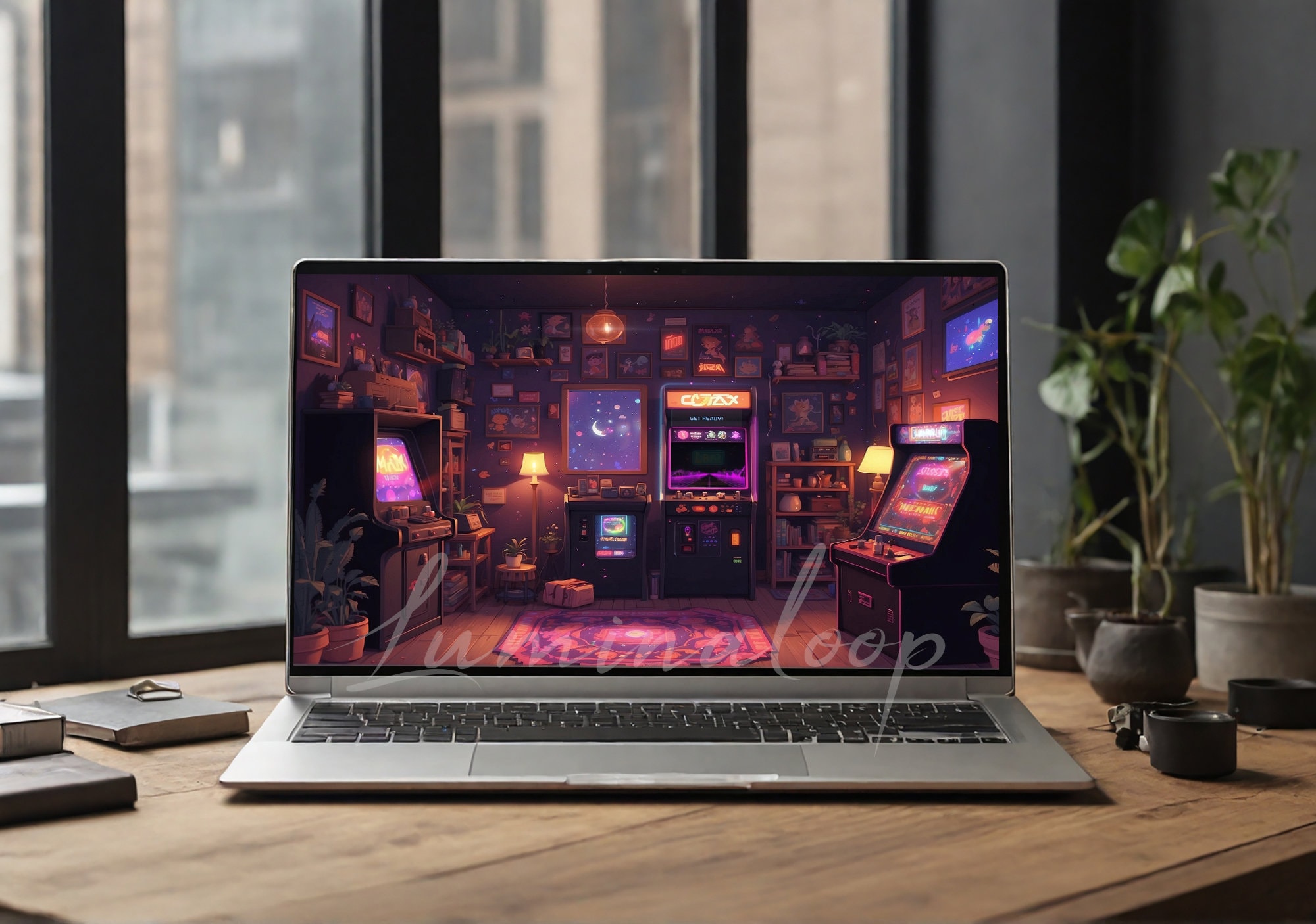 Retro Pixel Arcade Animated Background: Cozy Lofi Stream Overlay - Etsy