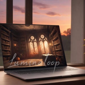 ANIMATED BACKGROUND | Haunted Halloween Library | Lofi Cozy Halloween ...