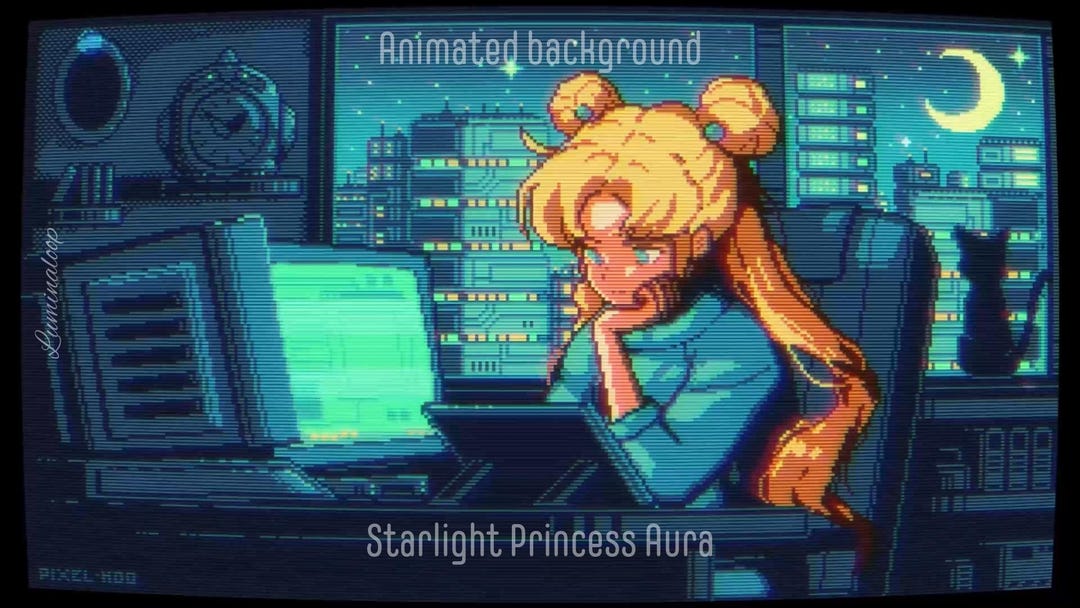ANIMATED BACKGROUND | Starlight Princess Aura | Lofi Cozy Fantasy Looped Vtuber Twitch Stream ...