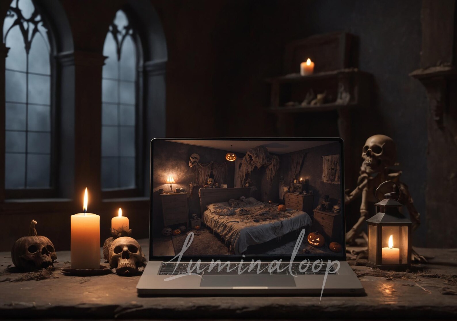 Gothic Horror Animated Stream Background: Halloween Vtuber Twitch ...