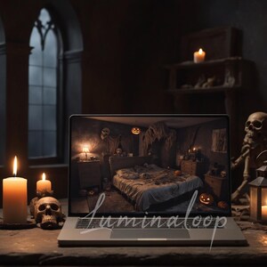 ANIMATED BACKGROUND | Gothic Horror Sanctuary | Lofi Cozy Looped Vtuber ...