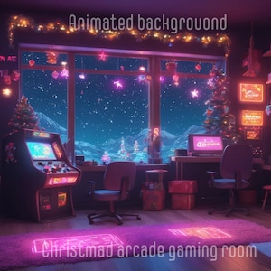Christmas Arcade Gaming Room Animated Stream Background (MP4) - Etsy