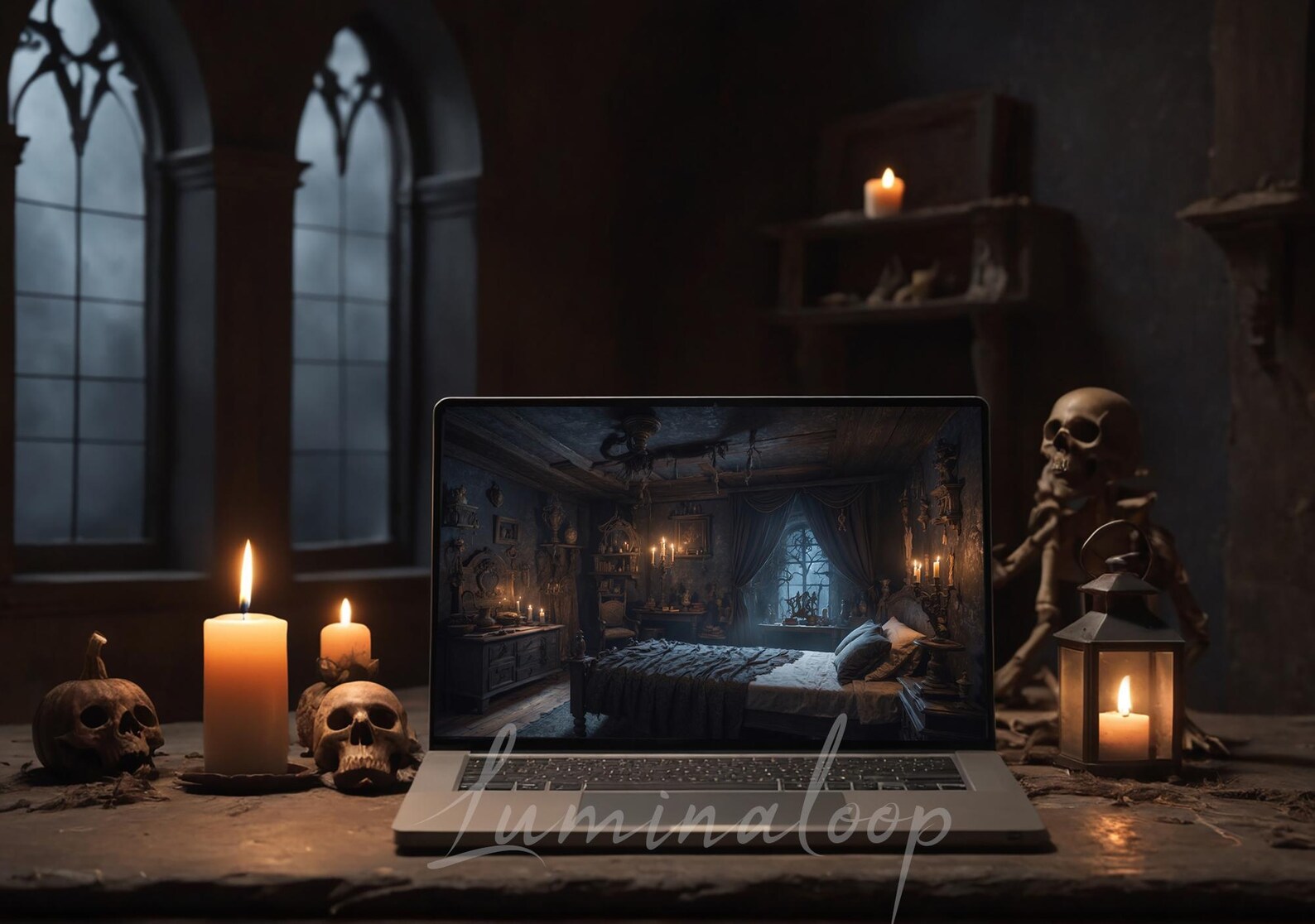 ANIMATED BACKGROUND | Haunted Magic, Terror Bedroom | Lofi Love Cozy ...