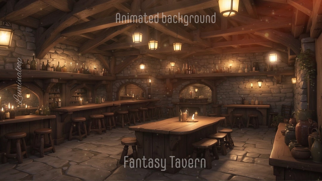 Animated Fantasy Tavern Background: Cozy Lofi Stream Overlay - Etsy