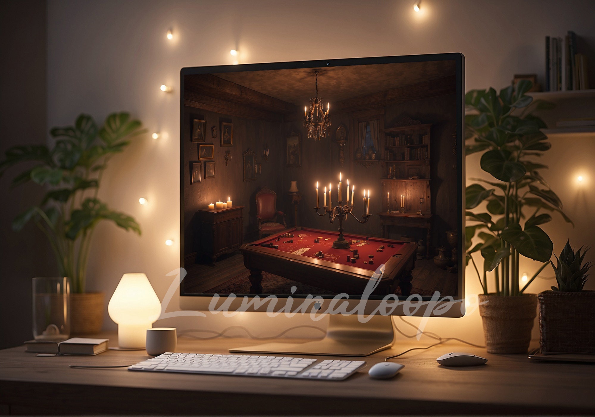 ANIMATED BACKGROUND | Haunted Gaming Room | Vintage Style | Vtuber ...