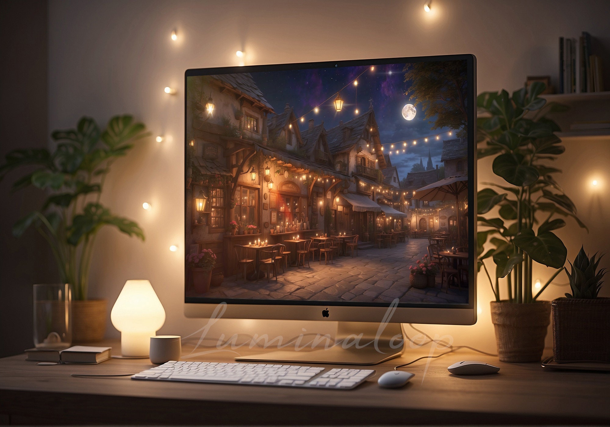 ANIMATED BACKGROUND | Nightfall Charm | Lofi Cozy Looped Vtuber Twitch ...