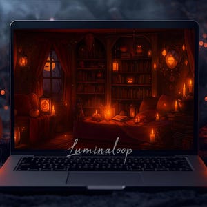 Halloween Nightfall Animated Background: Spooky Bedroom Horror Vibes ...
