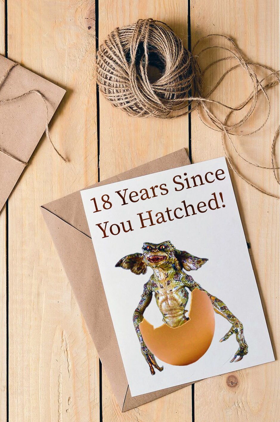 Customised Gremlin Hatching Birthday Card X Years Since You Hatched ...