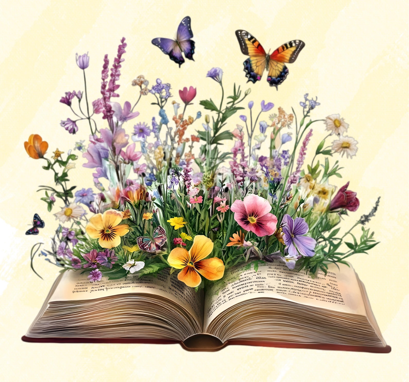Floral Books Clipart Bundle, Vintage Book Illustrations With ...