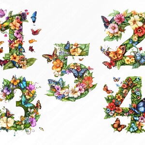 Watercolor Spring Floral Alphabet Clipart PNG, Flowers Clipart PNG ...