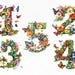 Watercolor Spring Floral Alphabet Clipart PNG, Flowers Clipart PNG, Spring Clipart, Baby ...