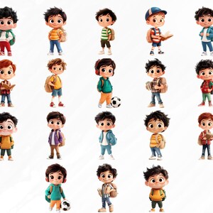 School Kids Clipart Bundle, Cute Children PNG, Student Illustrations ...