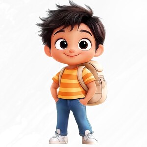 School Kids Clipart Bundle, Cute Children PNG, Student Illustrations ...