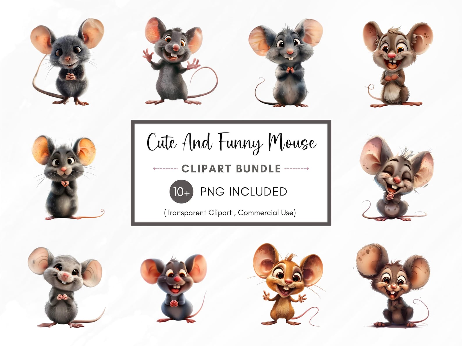 Cute Funny Mouse Clipart, Mouse Rat Clipart PNG, Funny Animal Clipart ...
