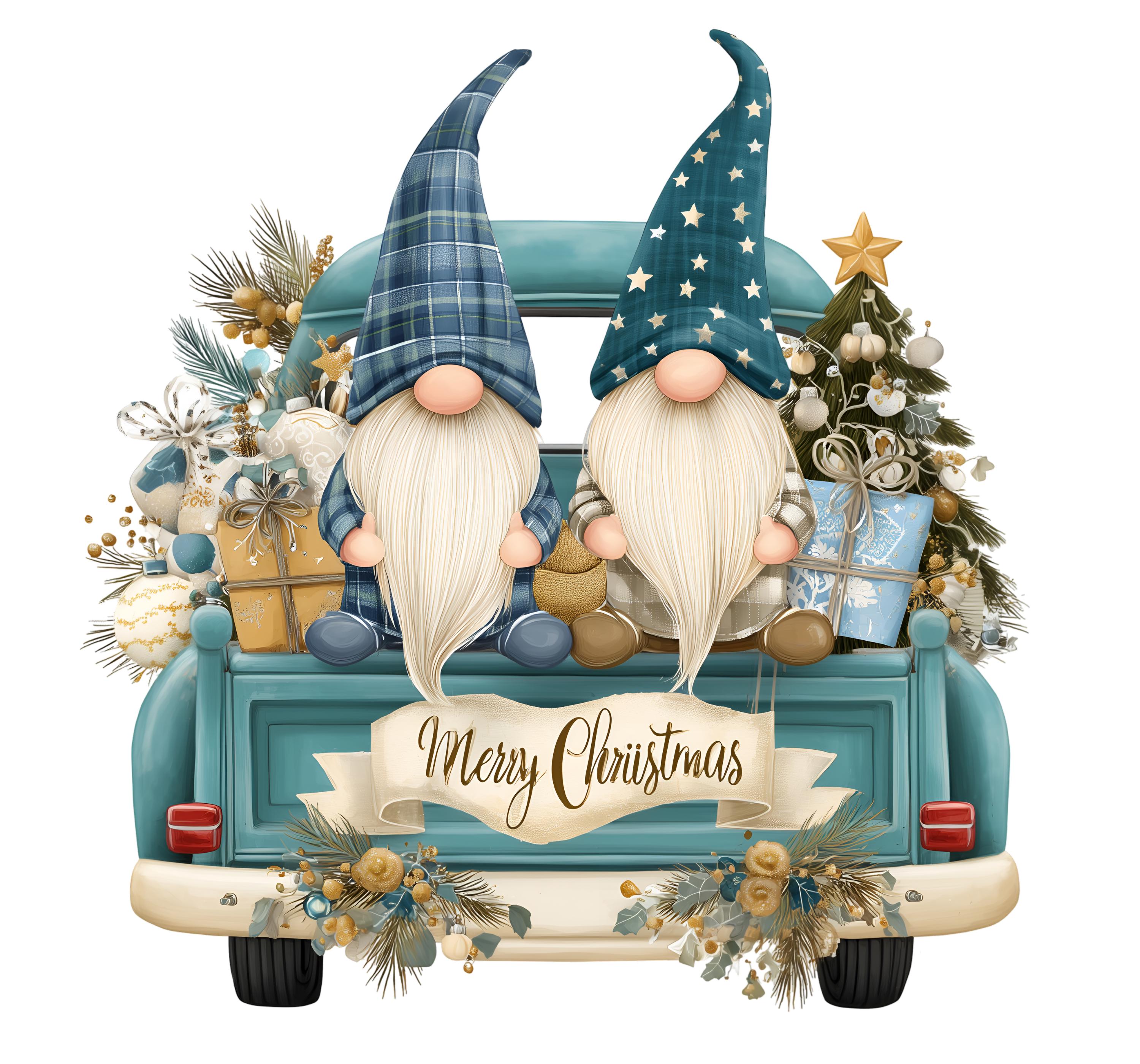 Christmas Gnome Clipart Bundle | Merry Christmas Truck PNG | Winter ...
