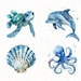 Under the Sea Clipart Bundle, Cute Sea Animals PNG, Ocean Sea Animals ...