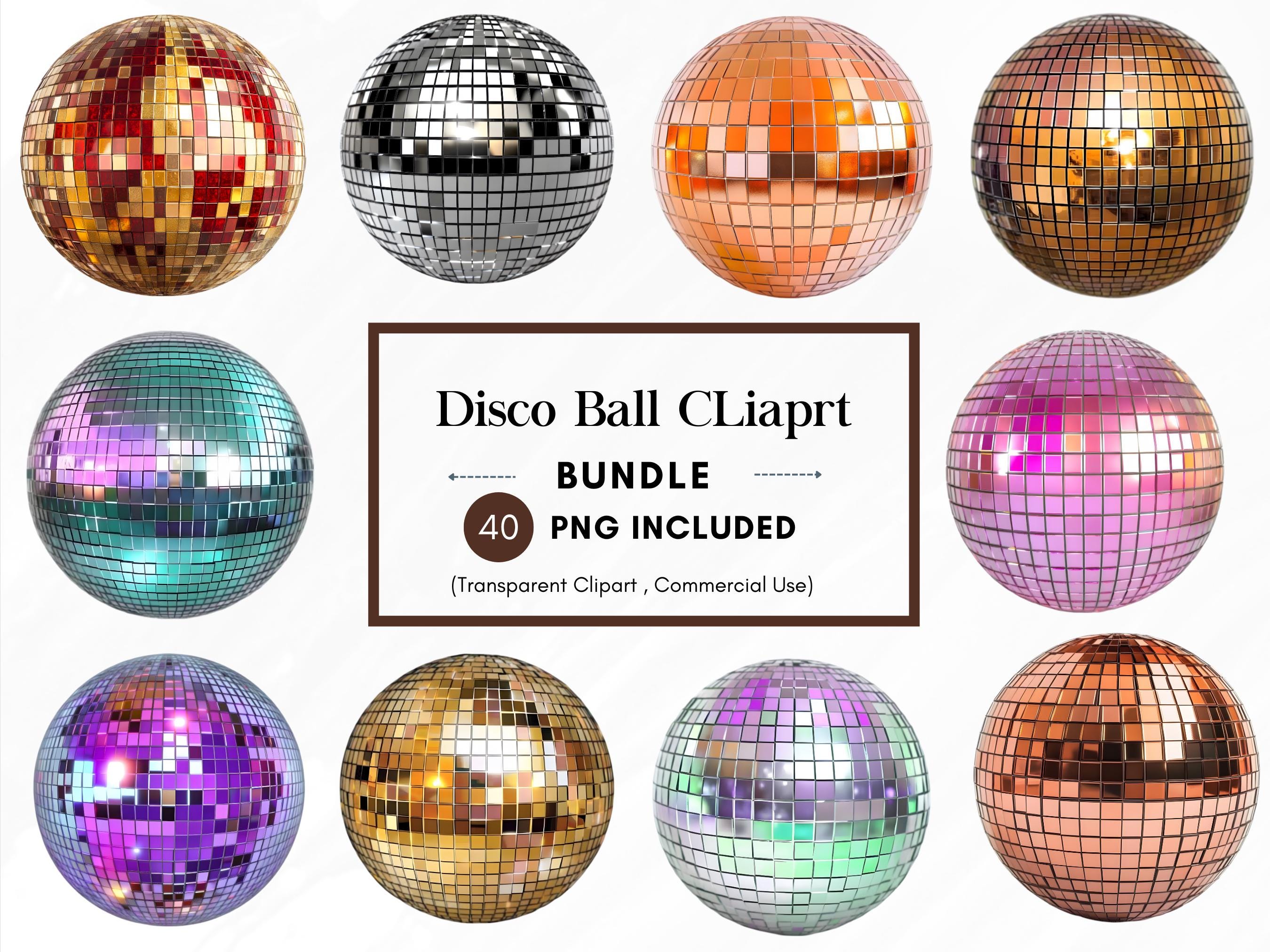 Disco Ball Clipart PNG, Dance Party Graphics, Mirror Balls, Silver ...