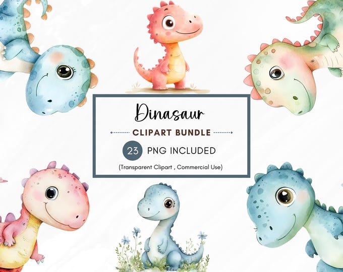 Cute Dinosaur PNG, Dinosaur Clipart, Watercolor Dinosaur, Dinosaur ...
