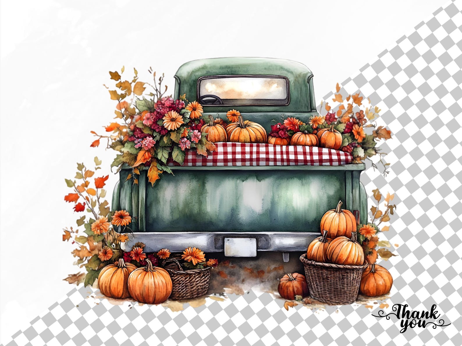 30 Fall Truck Clipart Bundle | Pumpkin & Sunflower Vintage Trucks ...