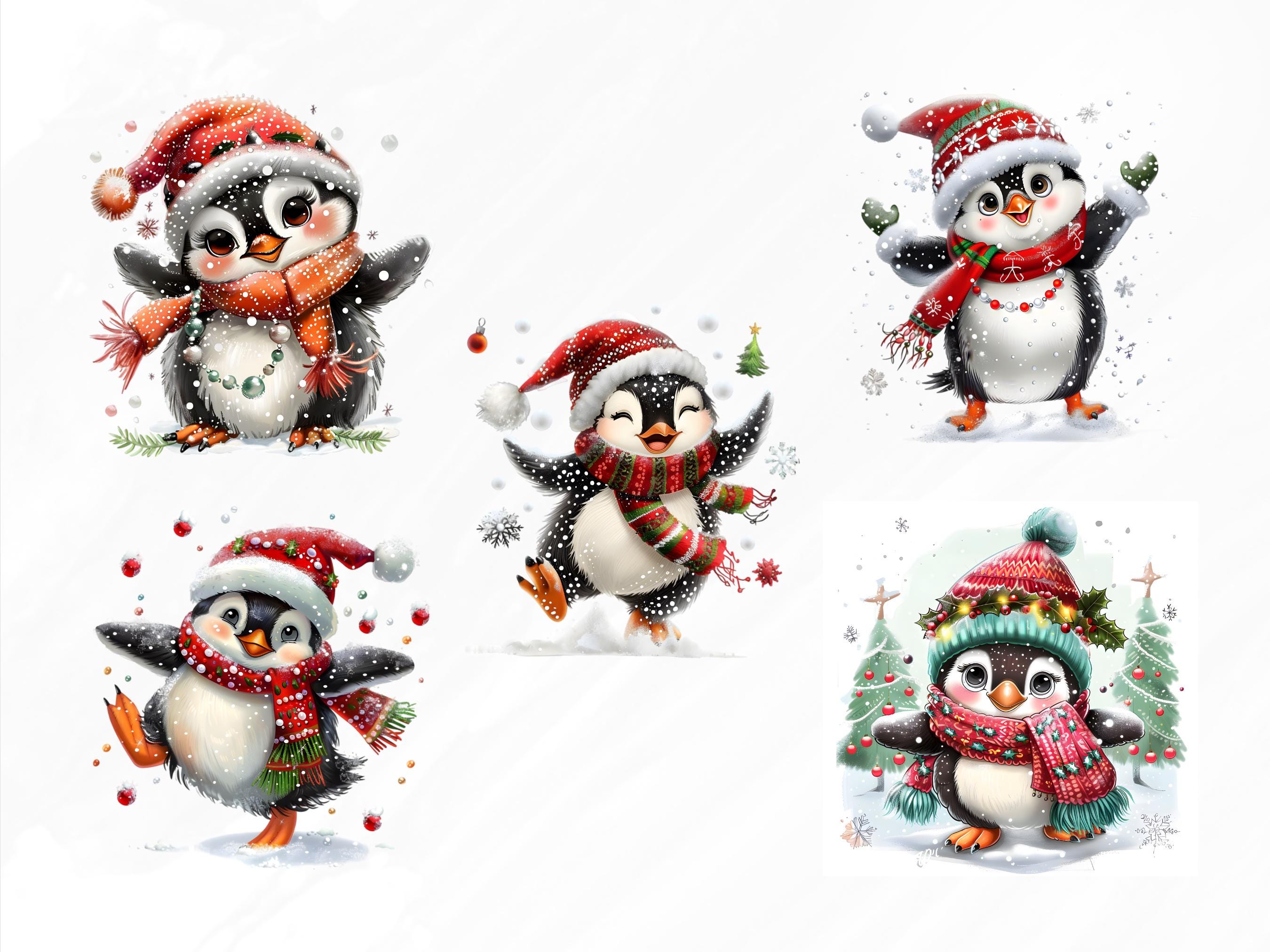 Winter Penguin Clipart PNG, Christmas Penguin Clipart, Christmas ...