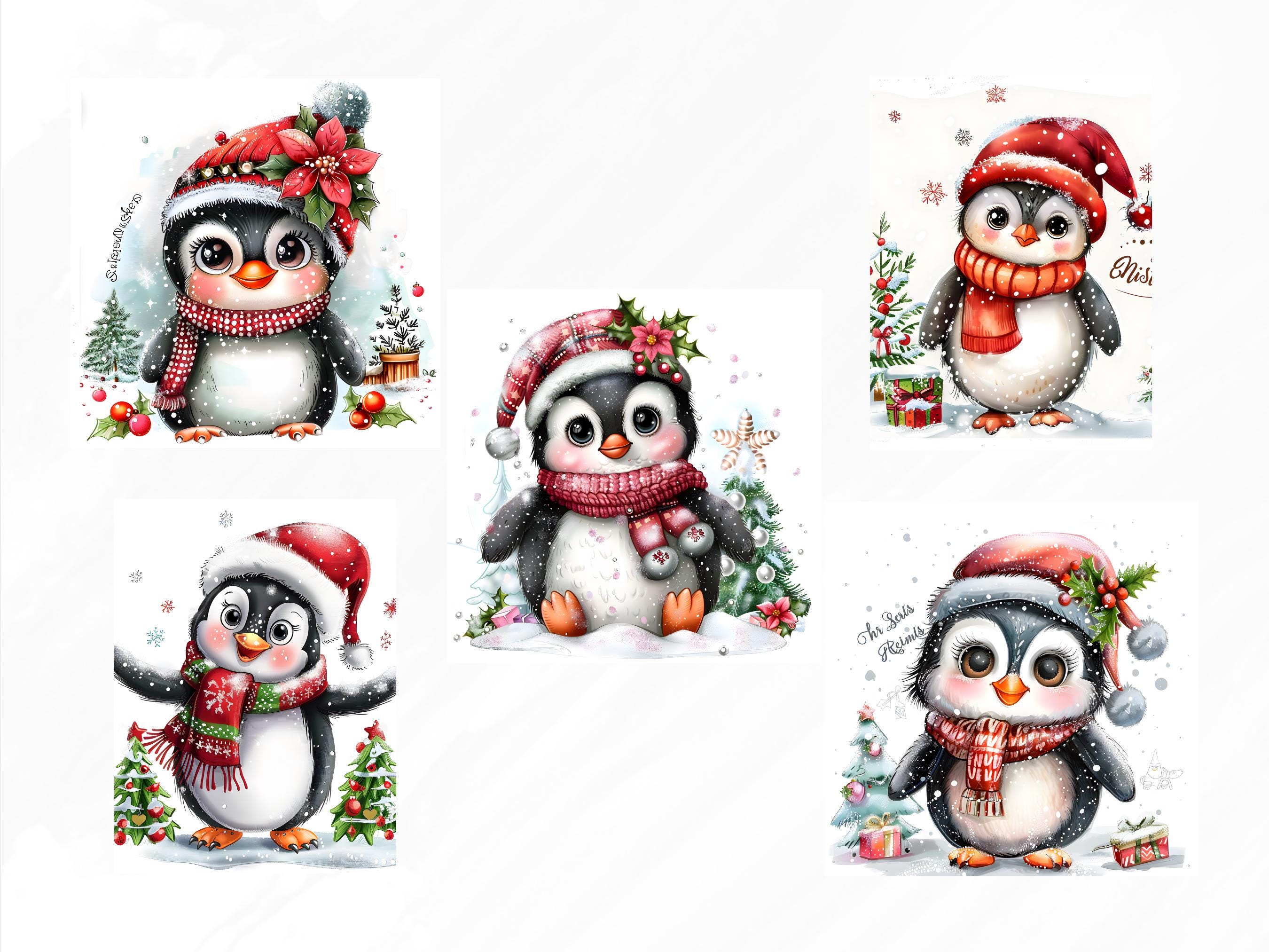 Winter Penguin Clipart PNG, Christmas Penguin Clipart, Christmas ...