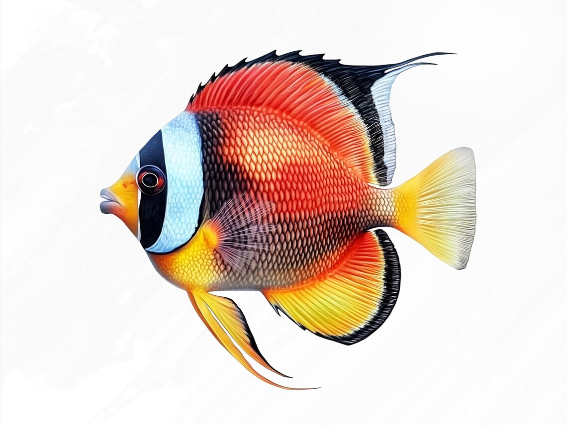 Watercolor Butterfly Fish Clipart Bundle, 28 Tropical Fish Pngs With ...