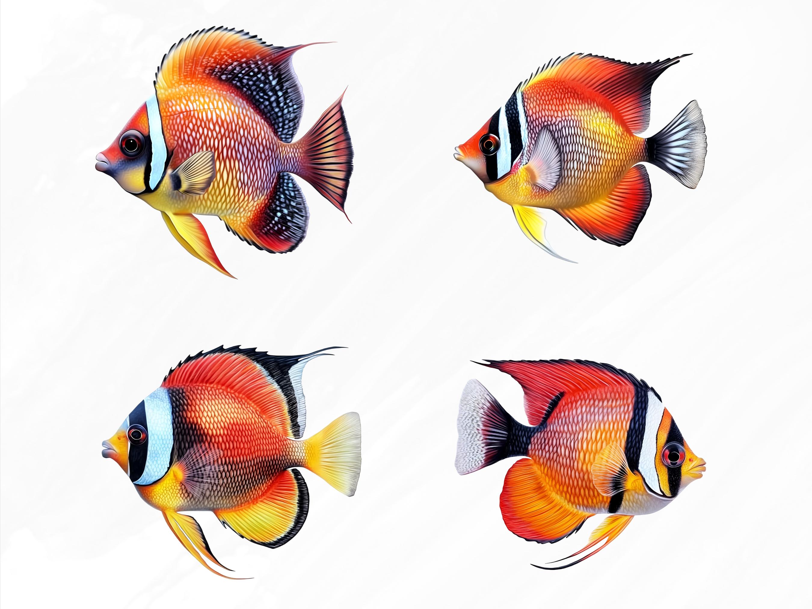 Watercolor Butterfly Fish Clipart Bundle, 28 Tropical Fish Pngs With ...