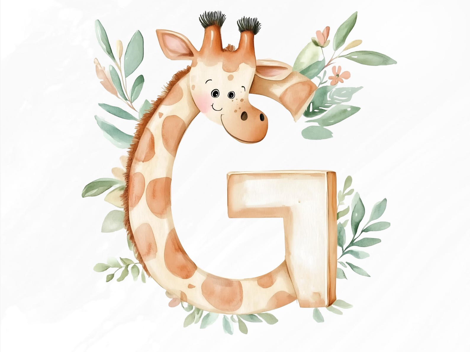 Watercolor Animal Alphabet Clipart, Cute Animal Letters PNG, Alphabet ...