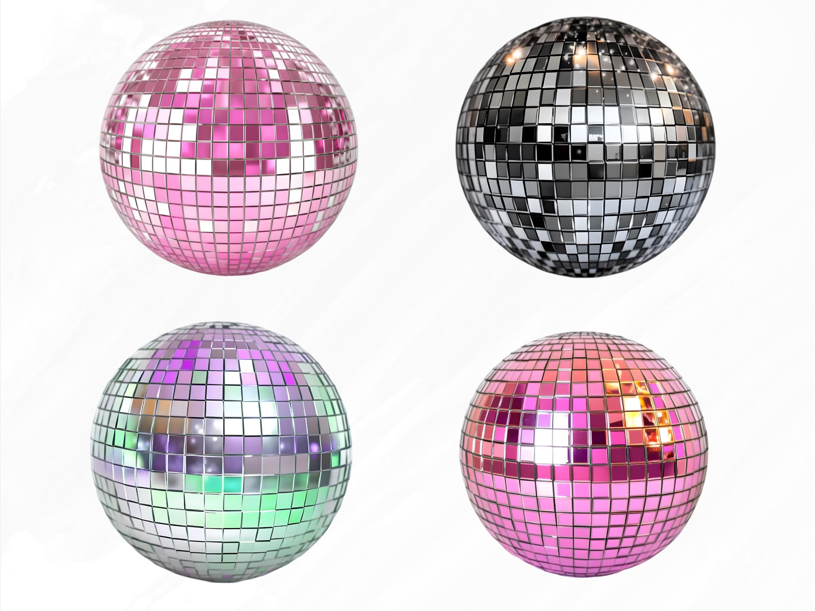 Disco Ball Clipart PNG, Dance Party Graphics, Mirror Balls, Silver ...