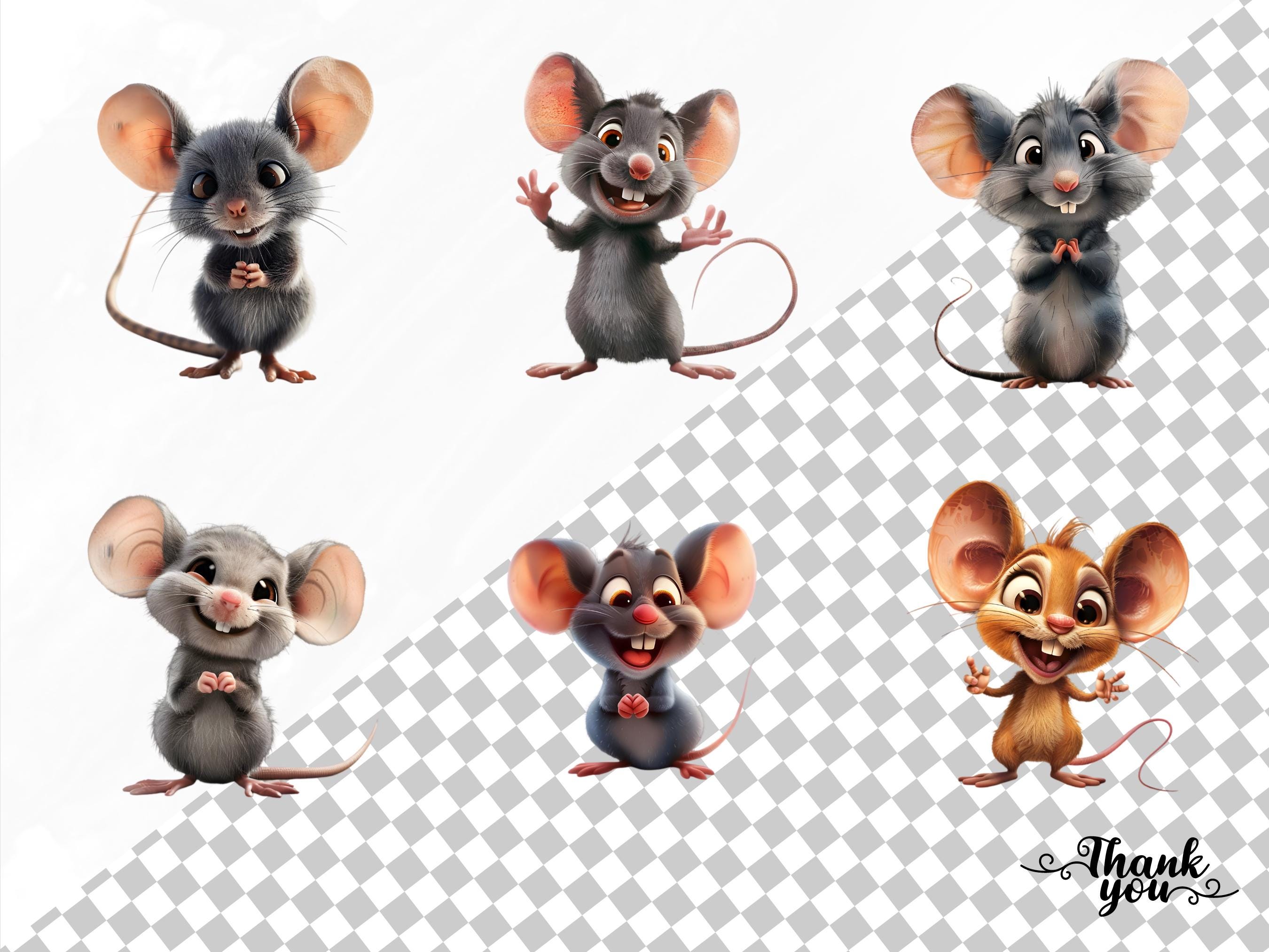 Cute Funny Mouse Clipart, Mouse Rat Clipart PNG, Funny Animal Clipart ...