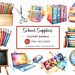 School Clipart Set, School Supplies Clipart Set, Art Supplies Clipart ...