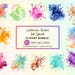 30 Watercolor Color Splash Clipart PNG, Paint Splatter Clipart, Alcohol ...