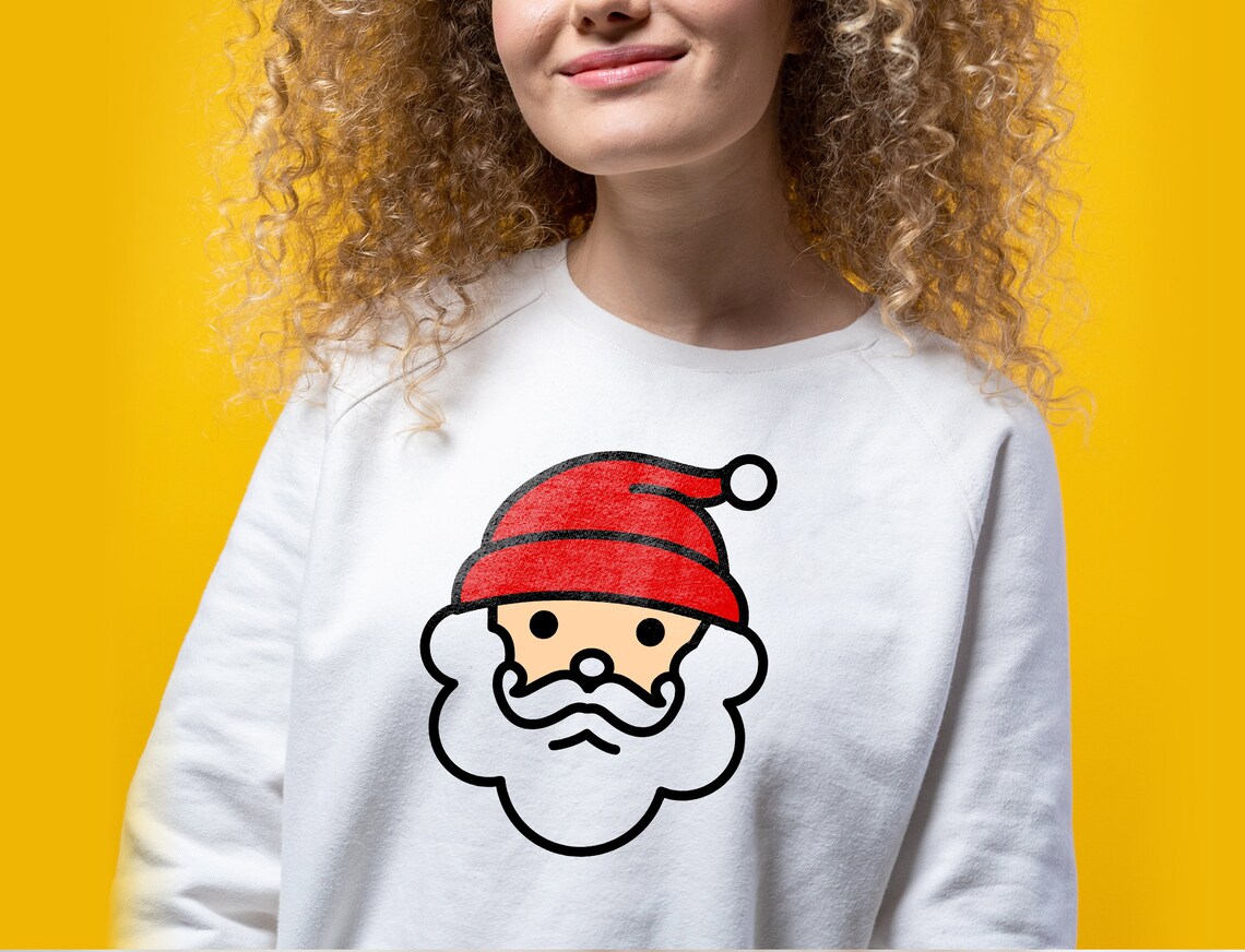 Santa Face Svg, Santa Claus Svg, Christmas Svg, Santa Head Svg, Funny ...