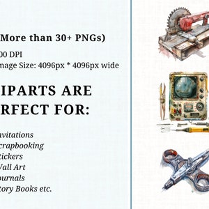Tools Clipart Bundle, Mechanic Tool Clipart, Repair Tools PNG, Handyman ...