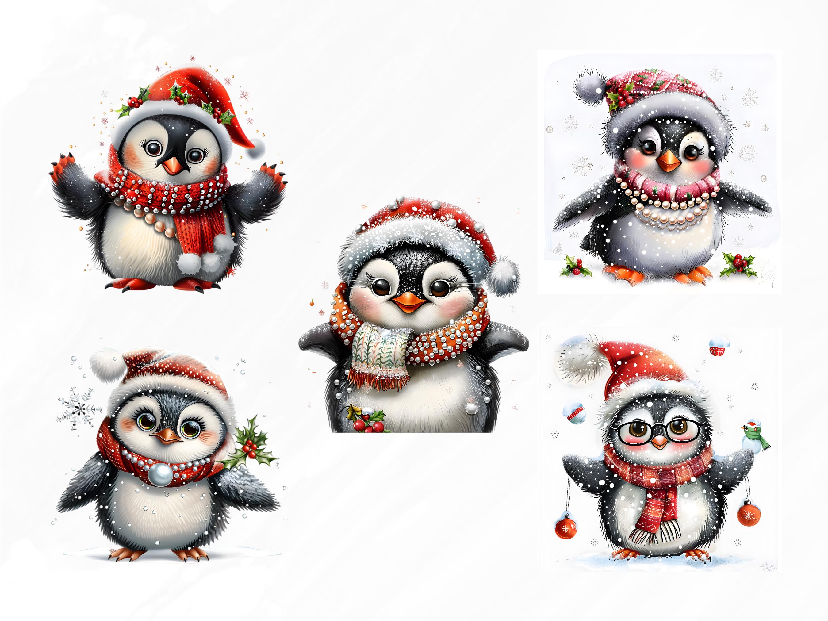 Winter Penguin Clipart PNG, Christmas Penguin Clipart, Christmas ...