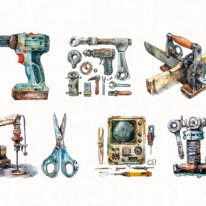 Tools Clipart Bundle, Mechanic Tool Clipart, Repair Tools PNG, Handyman ...