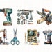 Tools Clipart Bundle, Mechanic Tool Clipart, Repair Tools PNG, Handyman ...