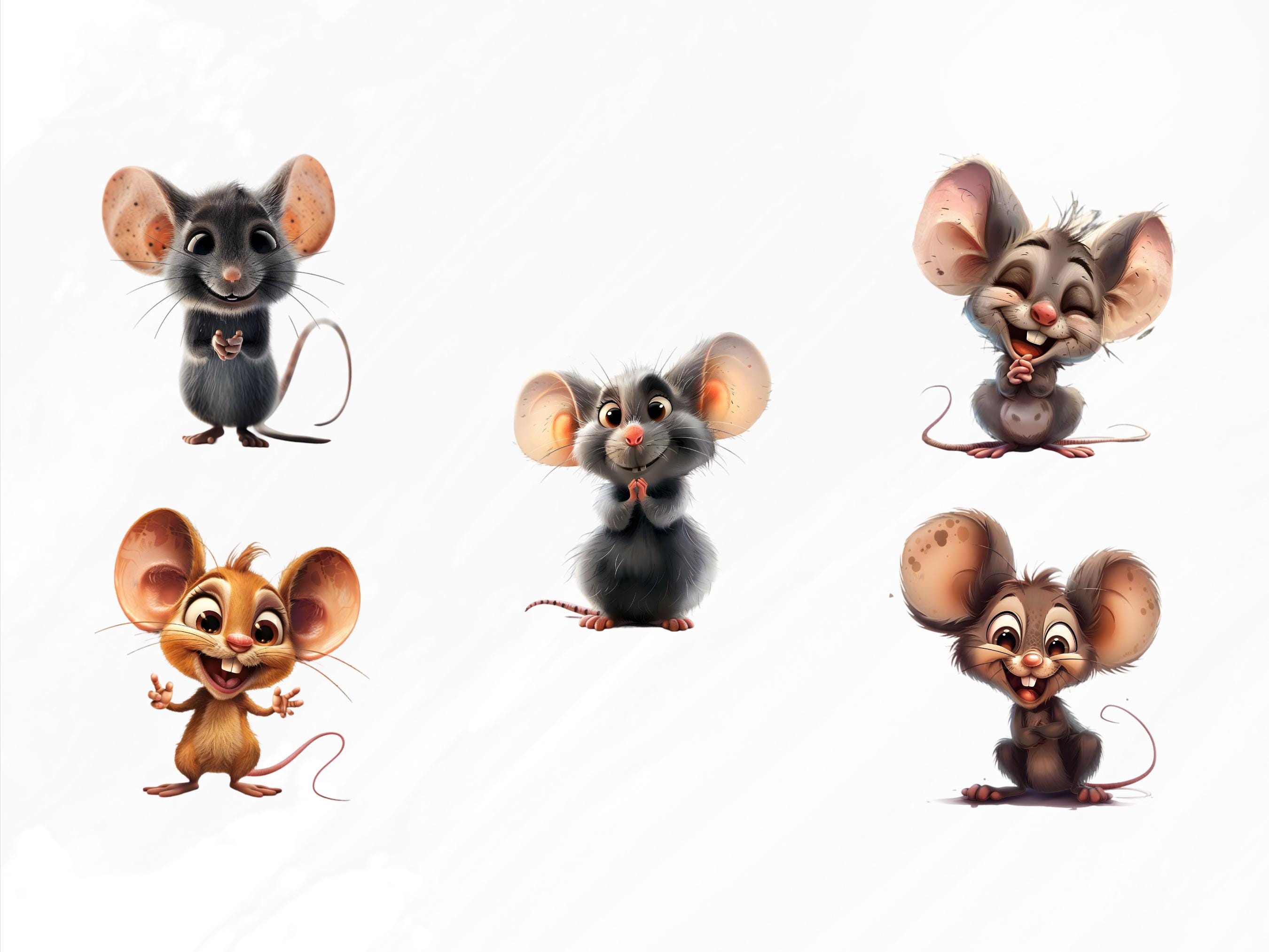 Cute Funny Mouse Clipart, Mouse Rat Clipart PNG, Funny Animal Clipart ...