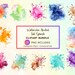 30 Watercolor Color Splash Clipart PNG, Paint Splatter Clipart, Alcohol ...