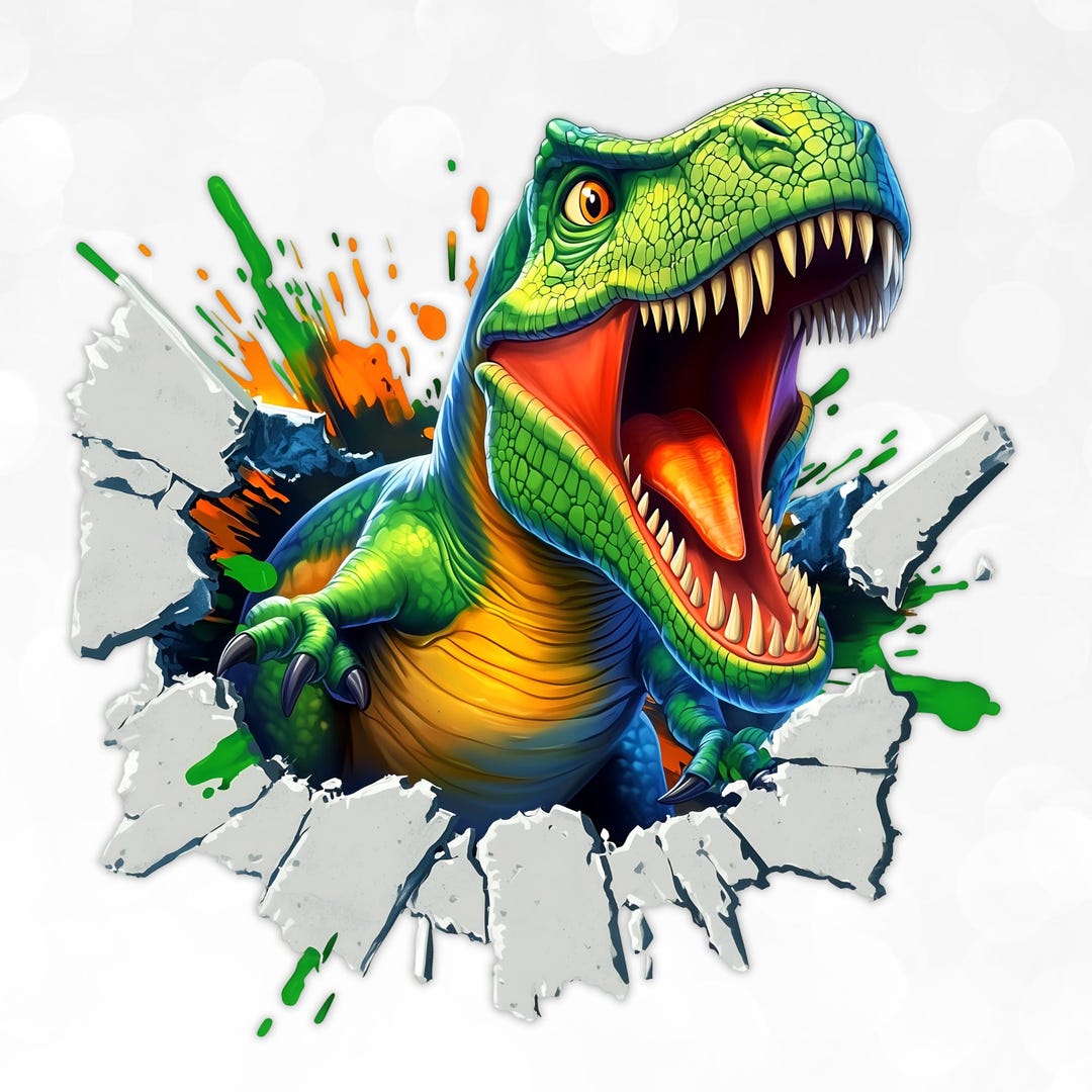 3D Dinosaur Clipart Bundle PNG | Cute Colorful Dino Graphics | T-rex ...