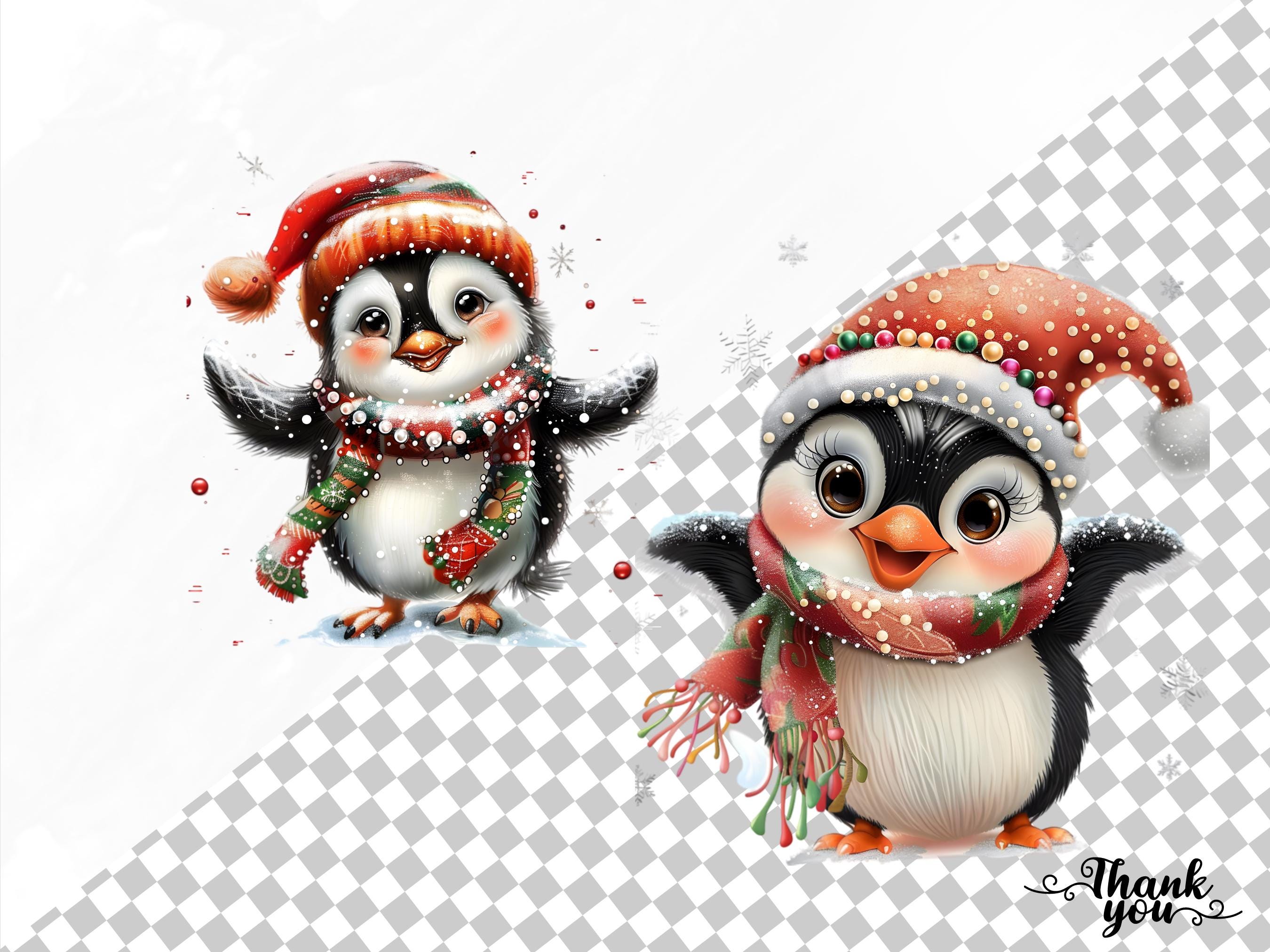 Winter Penguin Clipart PNG, Christmas Penguin Clipart, Christmas ...