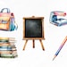 School Clipart Set, School Supplies Clipart Set, Art Supplies Clipart ...