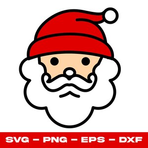 Santa Face Svg, Santa Claus Svg, Christmas Svg, Santa Head Svg, Funny ...