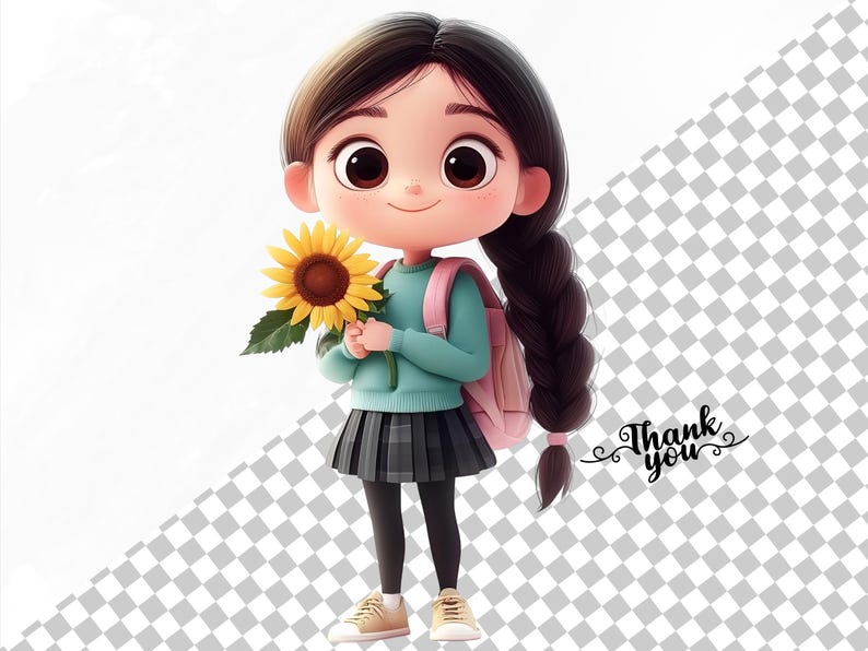 School Kids Clipart Bundle, Cute Children PNG, Student Illustrations ...