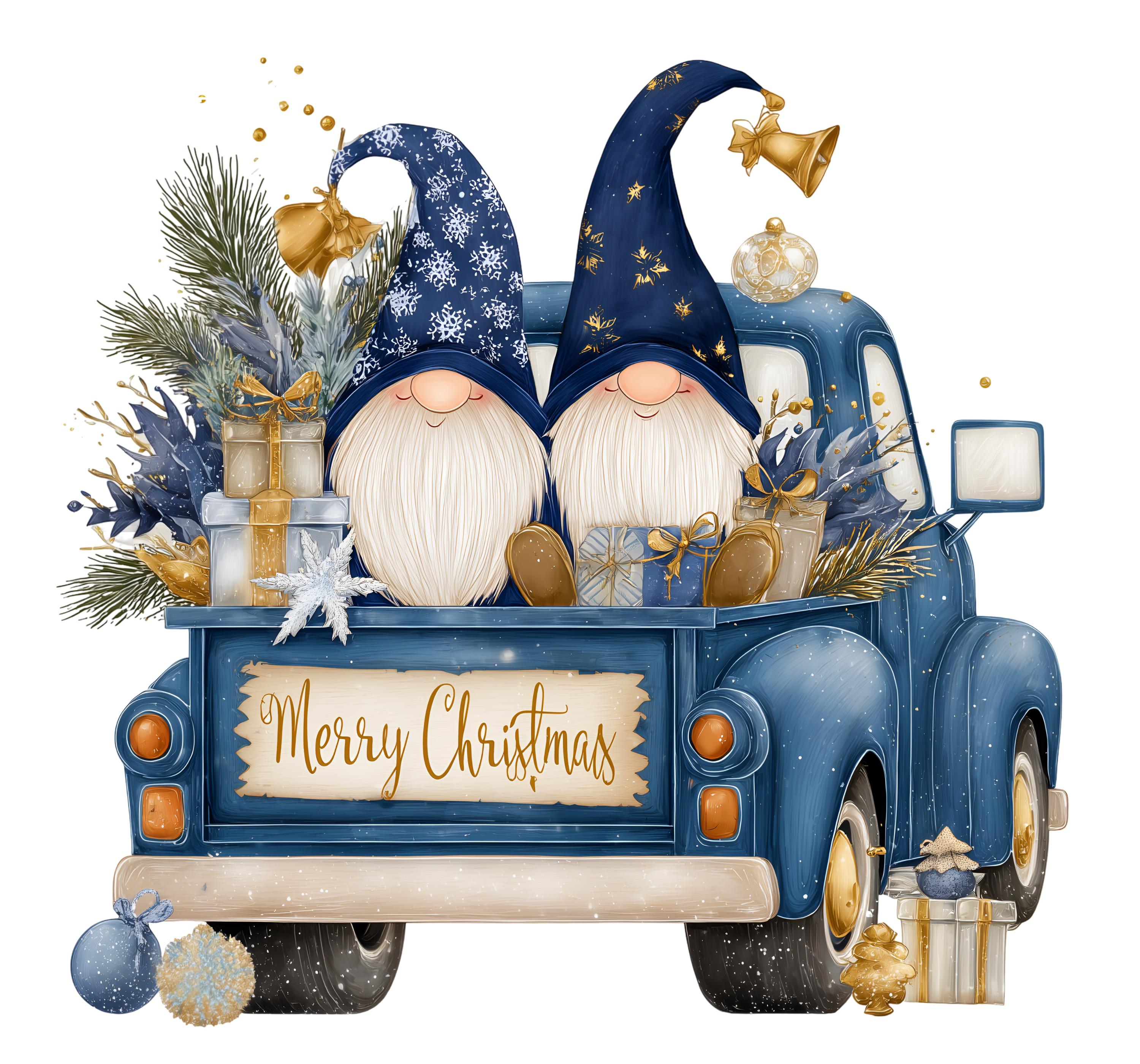 Christmas Gnome Clipart Bundle | Merry Christmas Truck PNG | Winter ...